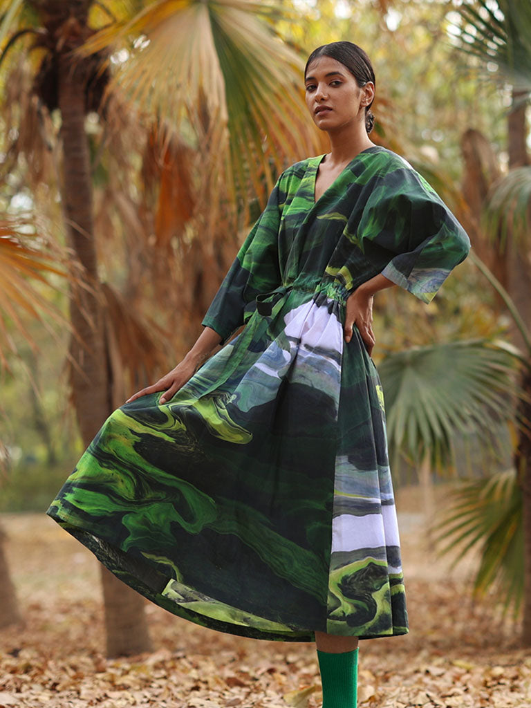 Doris Green Dress | Womens Green Dress | Doodlage | IKKIVI