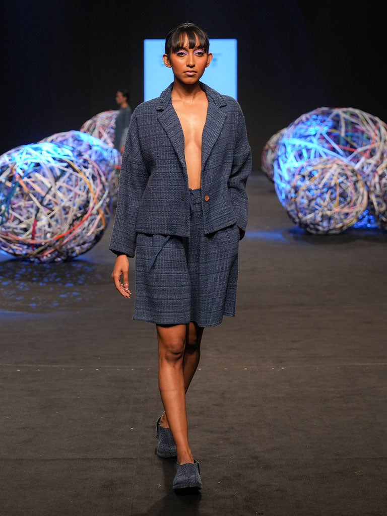 Graph It Out Blazer | Unisex Indigo Jacket | IRO IRO | IKKIVI