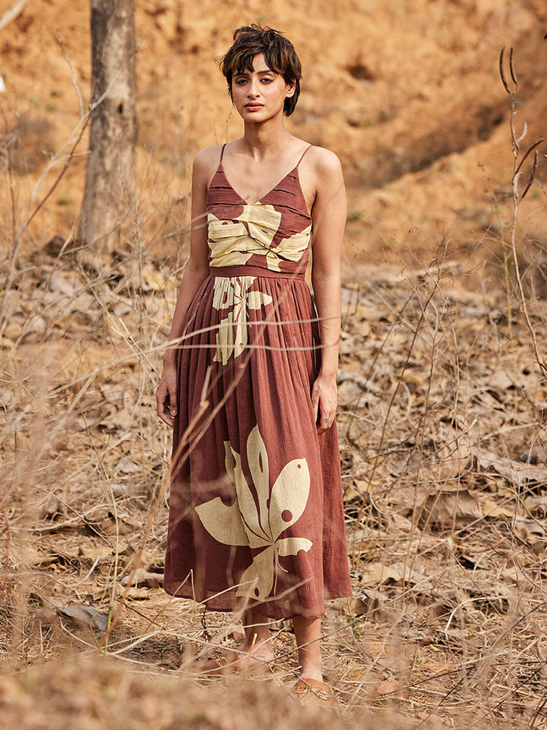 Mystique Dress | Women's Strappy Maxi Dress | Khara Kapas | IKKIVI